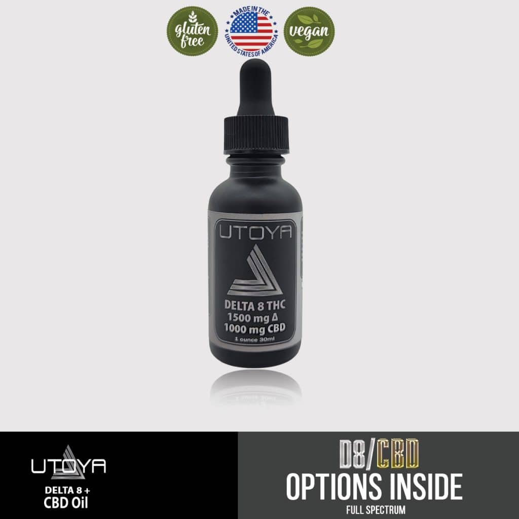 Delta 8 Oil + CBD 2500 mg/1000 mg - Utoya Organics