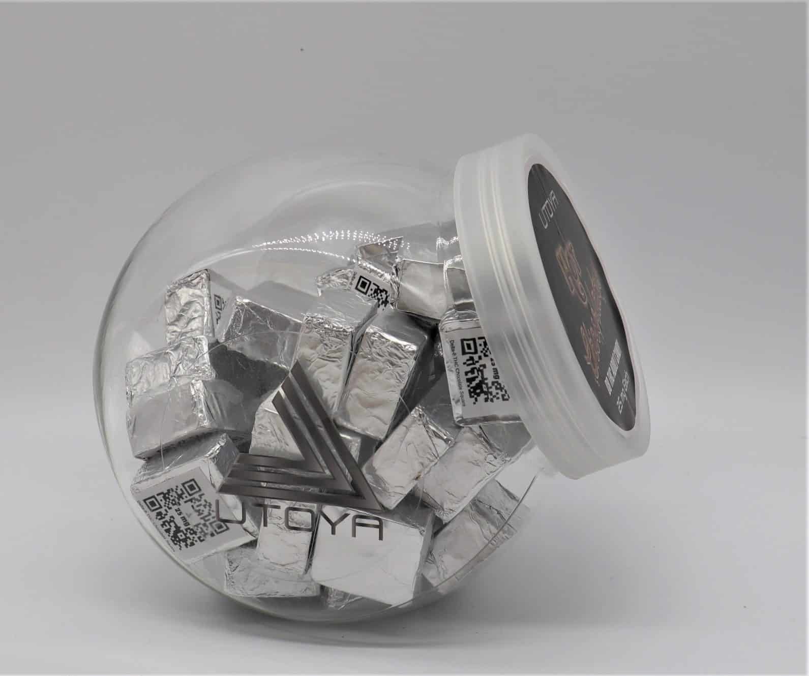 Delta 8 Chocolate Square Singles or Four Packs - Utoya Organics