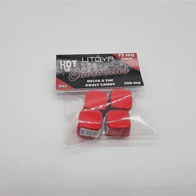 Delta 8 Chocolate Square Singles or Four Packs - Utoya Organics