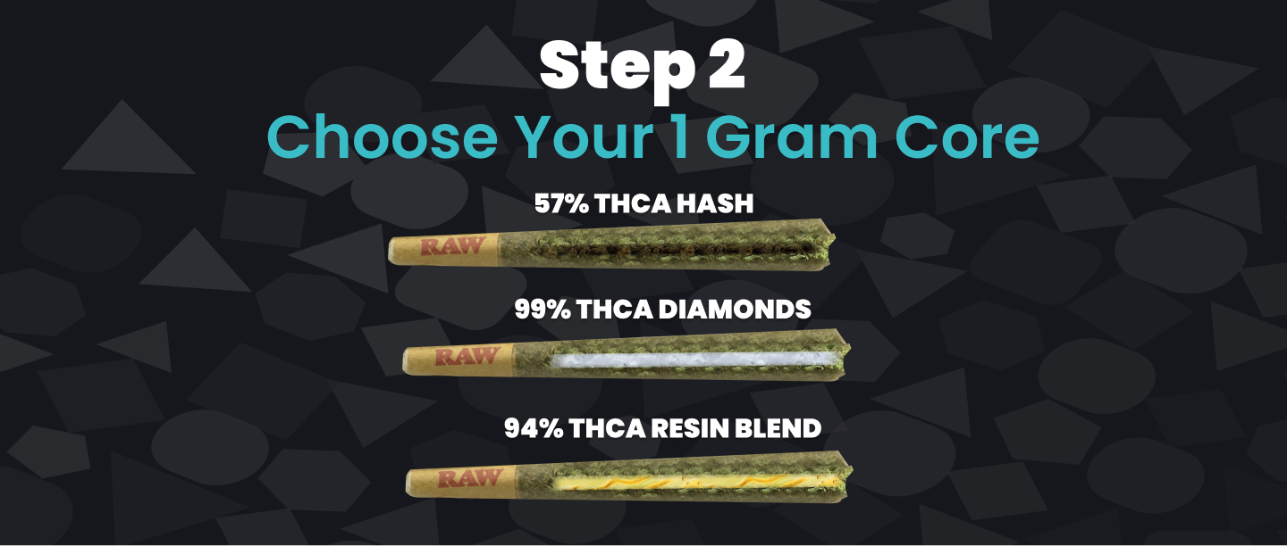Build Your Own 2.5G THCA Hand Roll | Flower, Core, and Coating